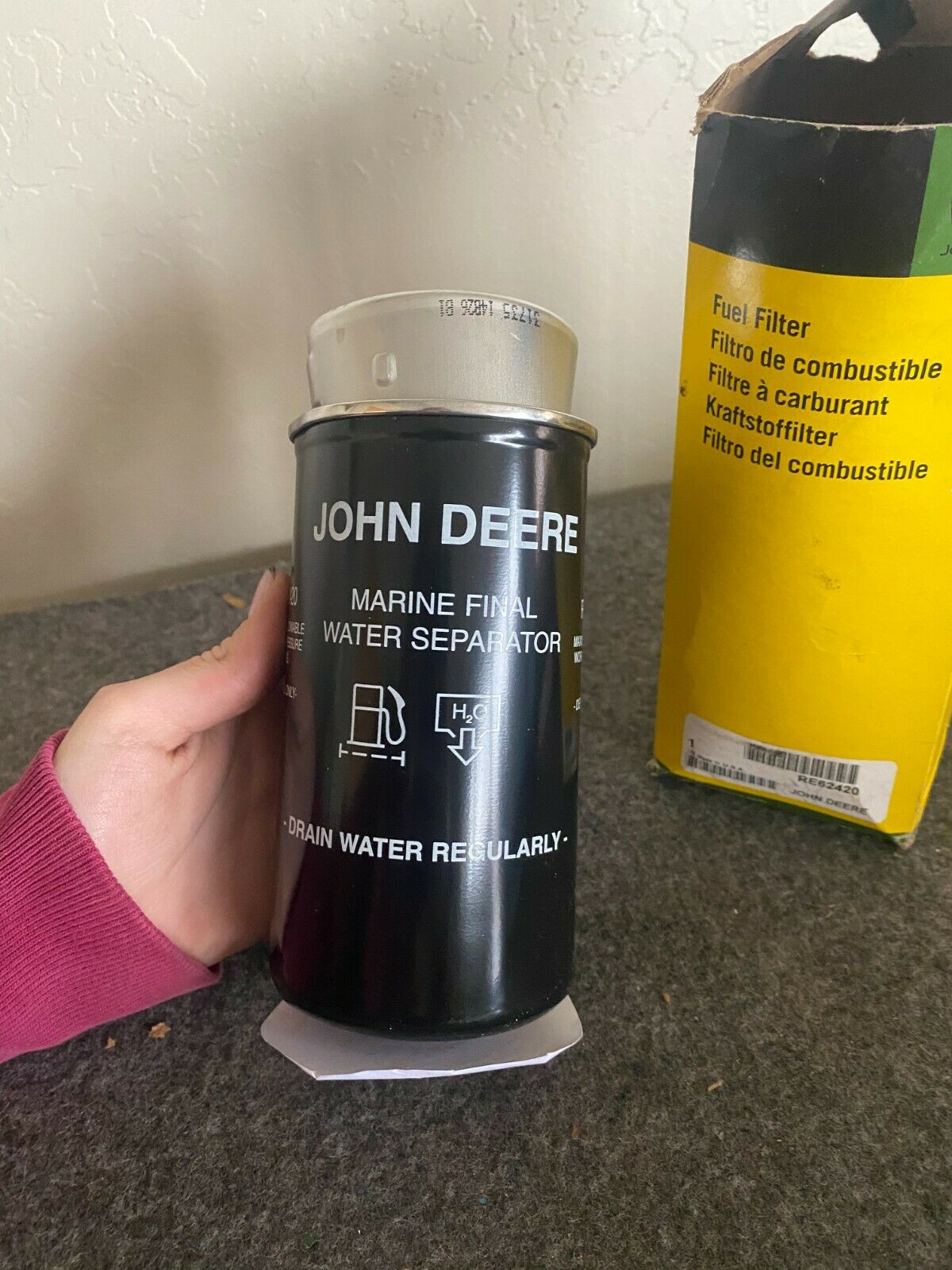 John Deere RE62420 Fuel Filter Element New Fits 4045 Marine Engine ...